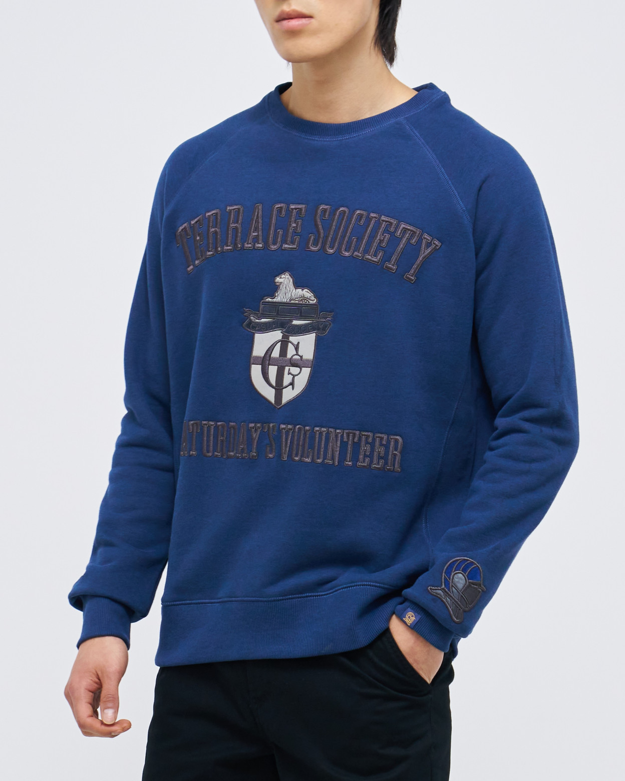 Men's Hazel Loop-Back Cotton Sweatshirt, with Embossed Casual Society ...